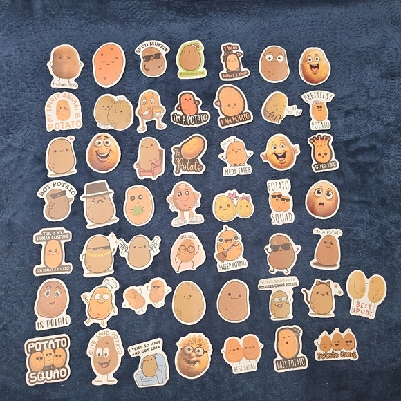 Accessories | Potatoe Themed Stickers Potatoes 5pc No Repeats | Poshmark